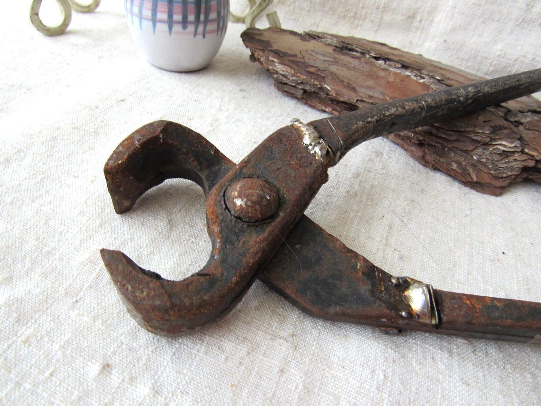 Cast Iron Blacksmith Pliers, Retro Hand Tool, Rustic Tool - Etsy