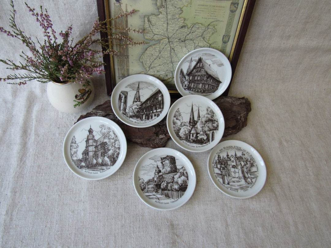 Vintage Alfeld Souvenir Plate, Set of Alfeld Small Decorative Plates ...