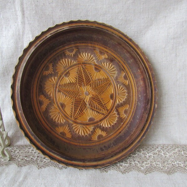 Wood Carved Plate - Etsy