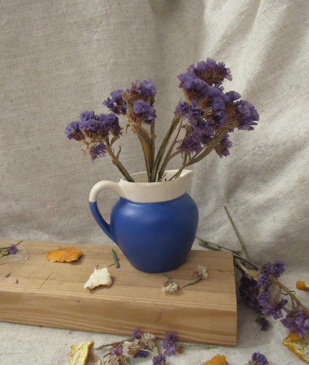 Vintage Devon Blue Pottery Milk Cream Jug PITCHER - Etsy