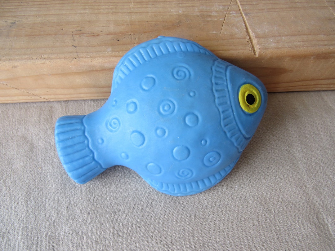 Blue Fish Simple Nice Vintage Toy Fish Plastic Toy Blue Fish With ...