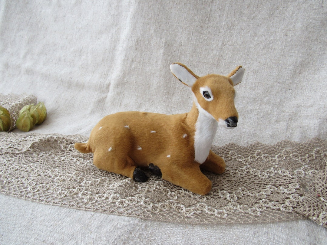 Vintage Deer Doe, Doe Figurine, Plastic Doe With Soft Skin - Etsy