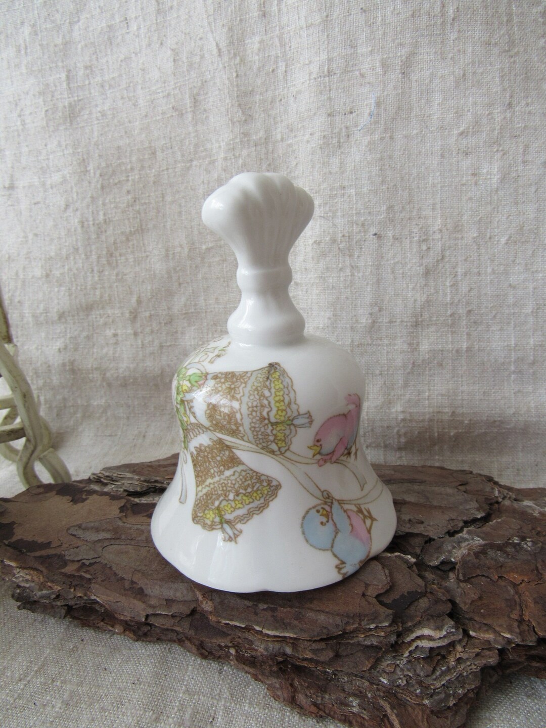Vintage Bell, Fine Bone China Bell, Vintage Collectible Porcelain Bell ...