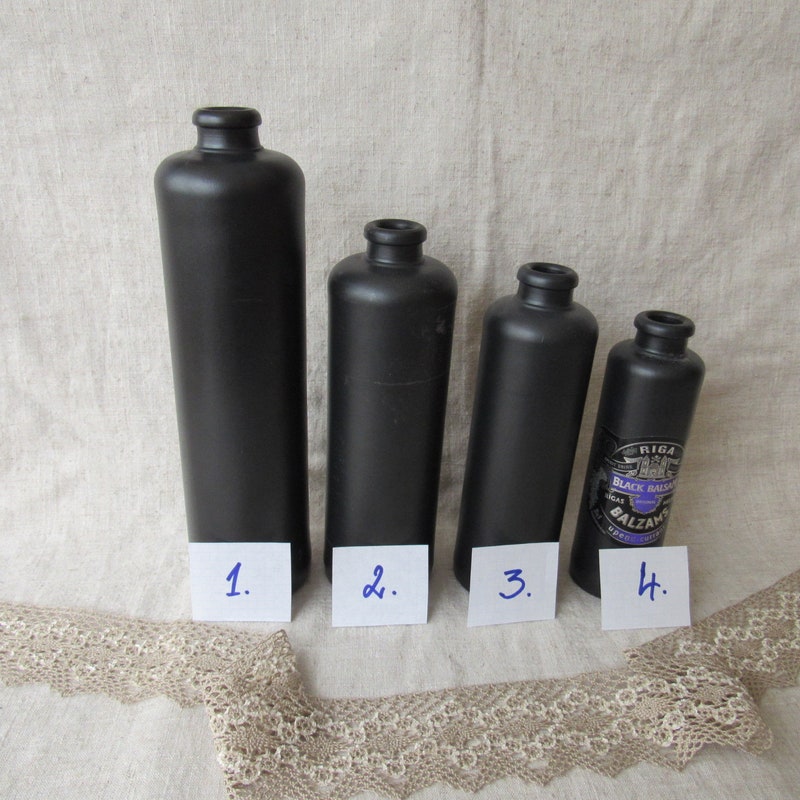Matte Black Glass Bottles - Etsy