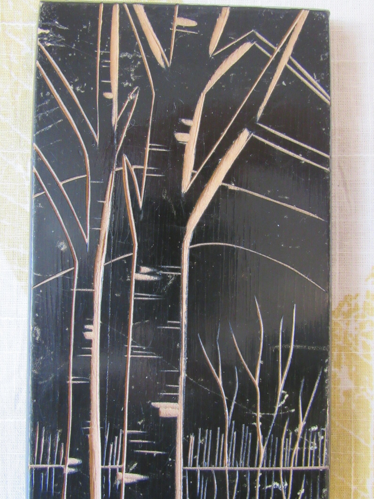 black-wood-wall-decor-vintage-carved-black-picture-birch-etsy-uk
