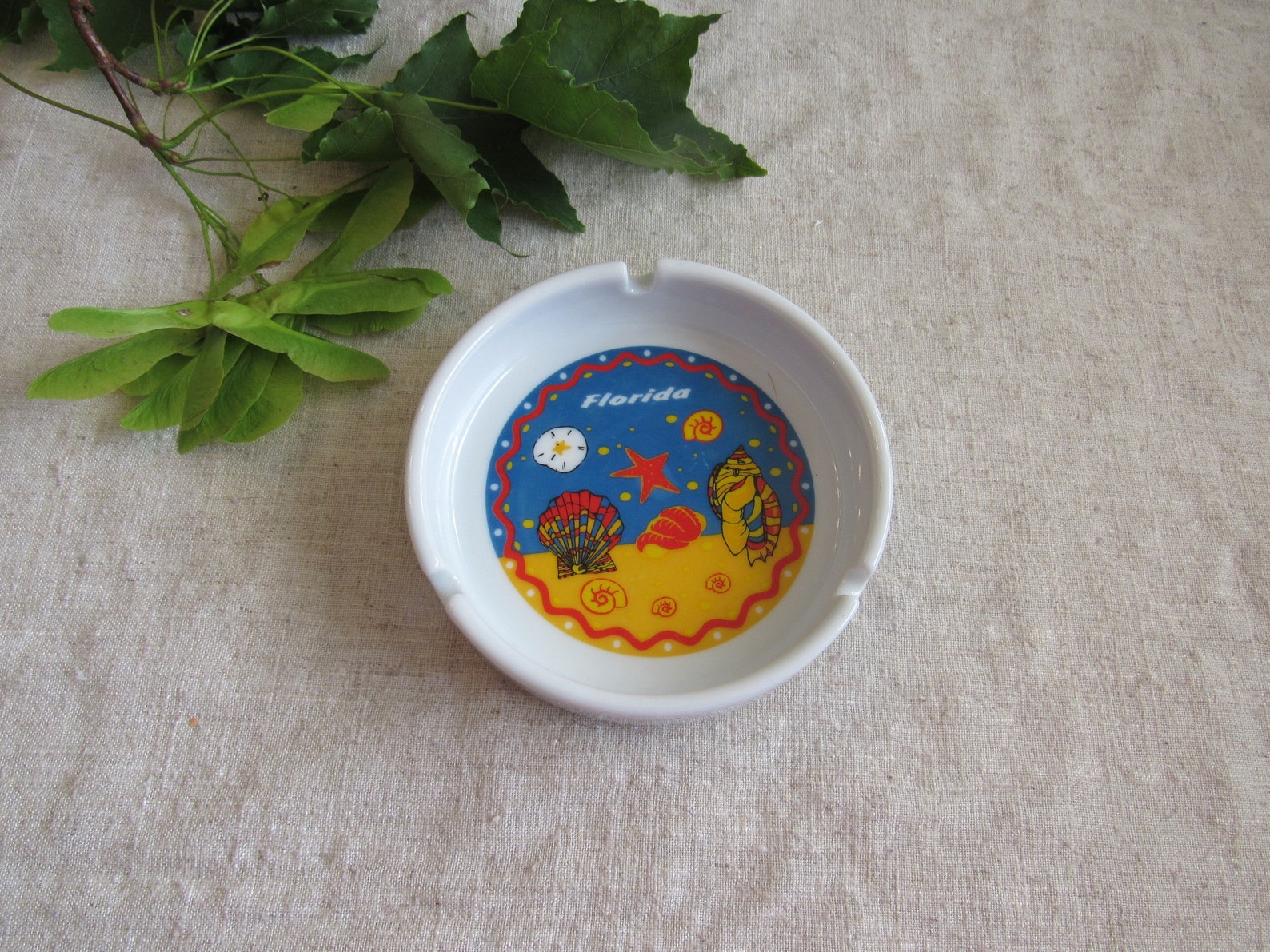Porcelain Ash Tray FLORIDA Memory Ash Tray China Porcelain - Etsy