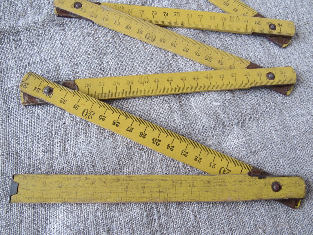 Wood Folding Ruler, Retro Wooden Ruler, Collectible Meter, Farmhouse ...