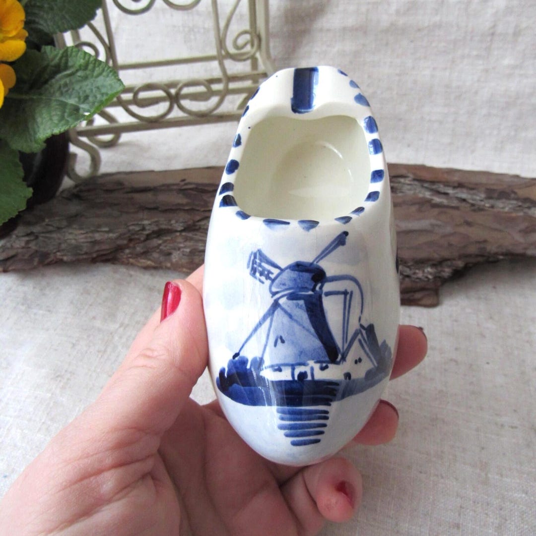Delft Holland Shoe, Ash Tray Delft Blue, Ceramic Dutch Souvenir Clog - Etsy