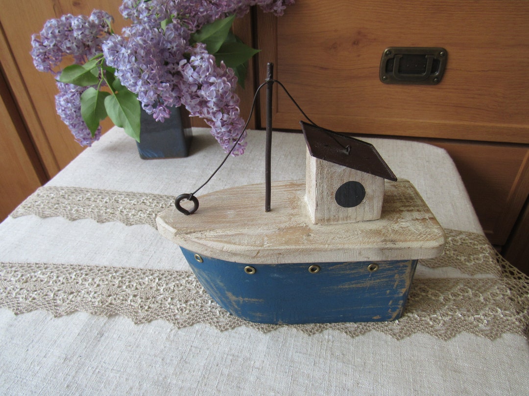 Wood Ship, Ship Decor, Seaside Decor, Handmade Ship, Wooden Boat - Etsy