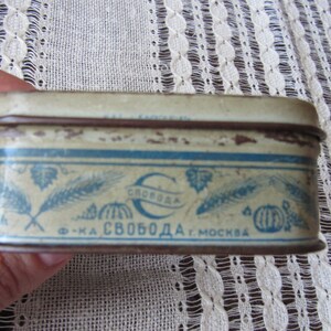 Soviet Time Dentifrice Box Vintage Metal Tin for Tooth Powder Empty ...