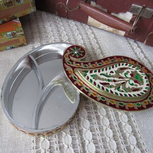 Vintage Treasure Box Bright Shiny Metallic Box With Sliding Lid Covered ...