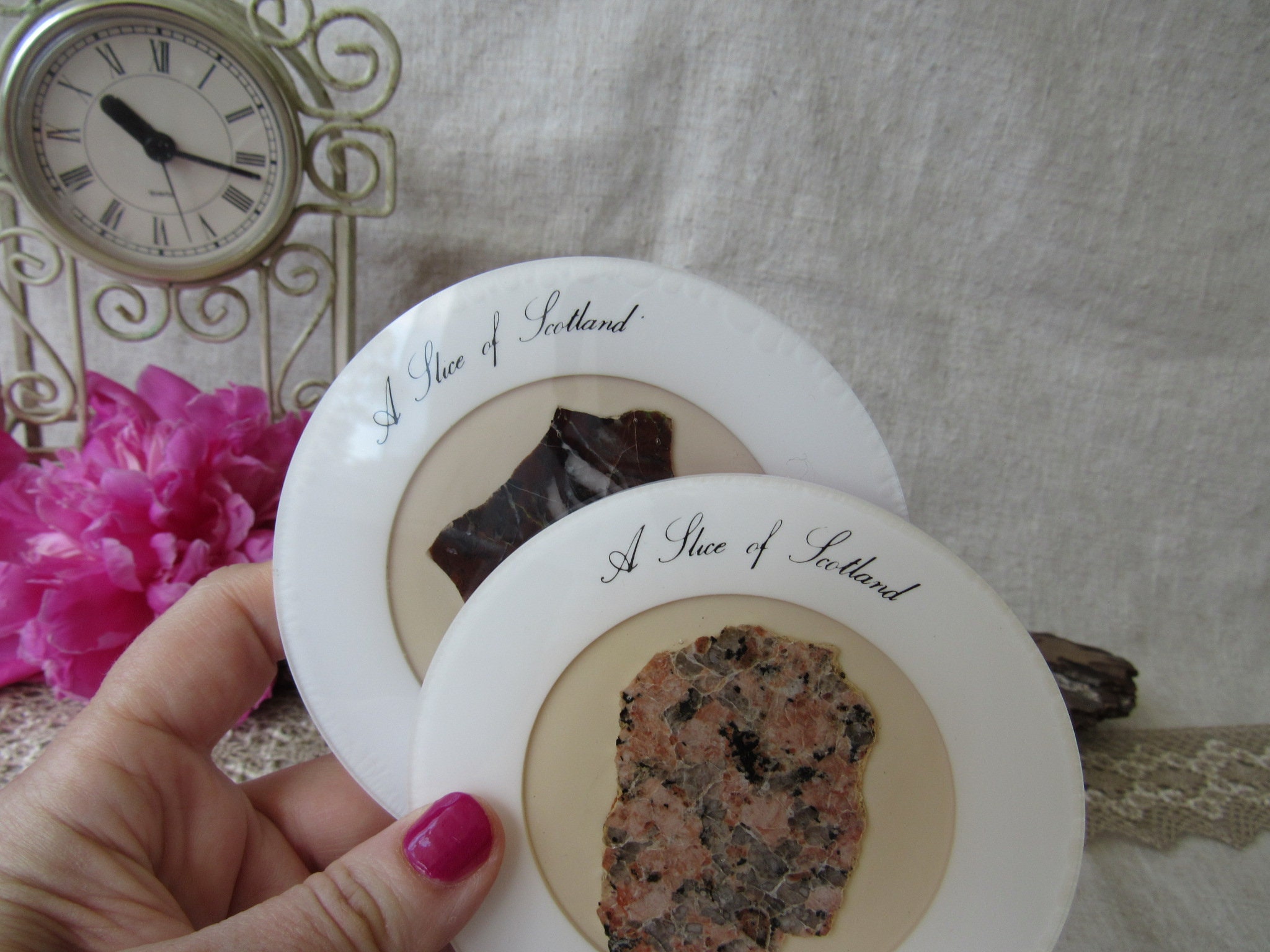 Vintage Scotland coasters slice of Scotland coaster with | Etsy