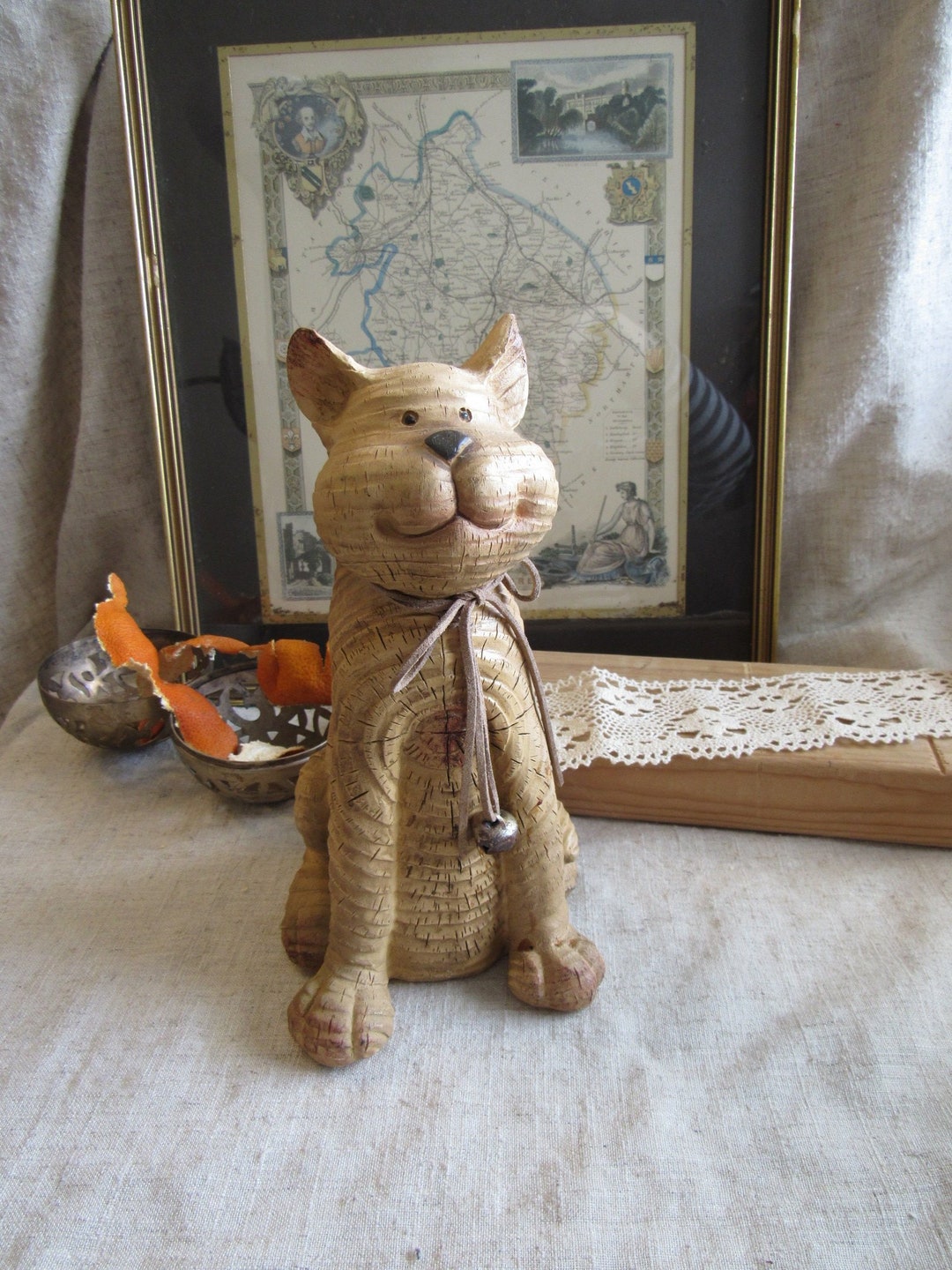 Big Cat, Cat Statue, Solid Animal Figurine, Home Decor Cat - Etsy