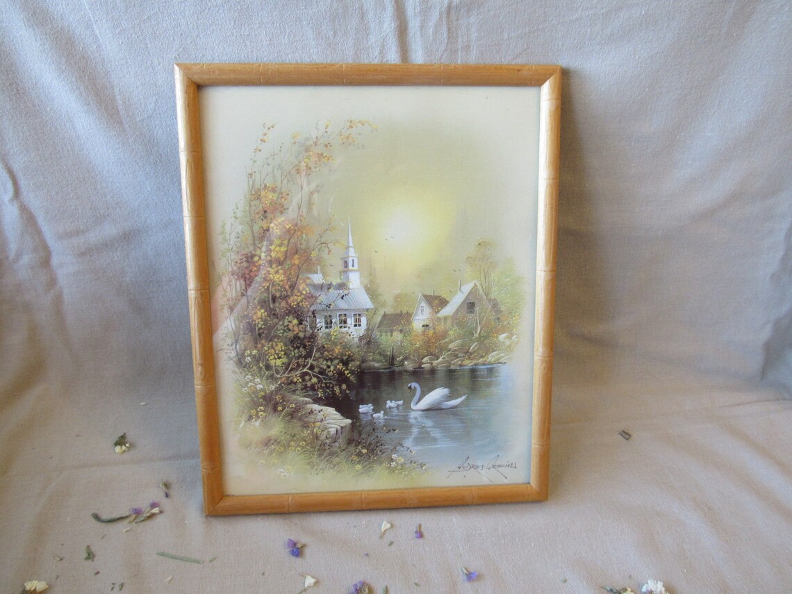 Andres Orpinas art print Vintage Wooden Framed Andres Orpinas | Etsy