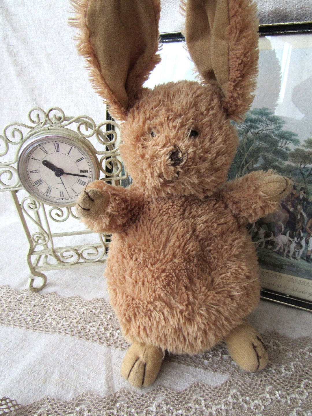 Russ Berrie Flopsalots Hare, Brown Plush Floppy Bunny Rabbit Stuffed ...