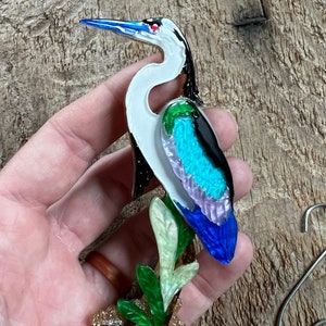 Great Blue Heron Ornament, Heron Ornament, Heron Brooch, Great Blue ...