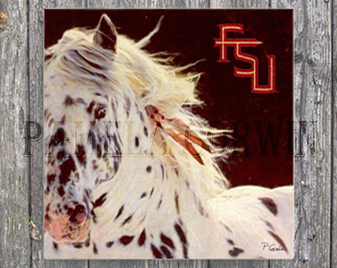 Renegade the Appaloosa, Seminoles Horse, FSU Leopard Appaloosa Painting ...