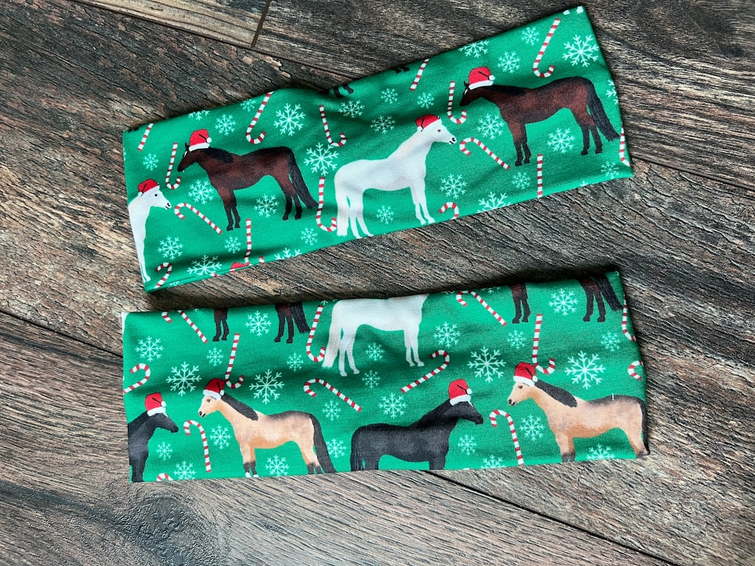 Quarter Horse Headband, Christmas Horses Headband, Holiday Horse ...