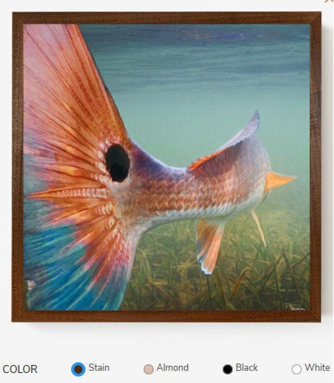 Redfish Art on Wood, Wood Redfish, Redfish Wood Sign, Red Drum Sign ...