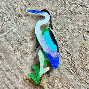 Great Blue Heron Ornament, Heron Ornament, Heron Brooch, Great Blue ...