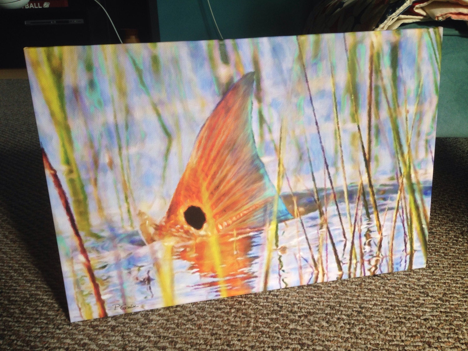 Redfish Tailing on the Flats: Redfish Tailing Art, Redfish Painting ...