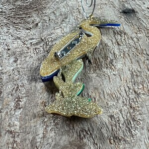 Great Blue Heron Ornament, Heron Ornament, Heron Brooch, Great Blue ...