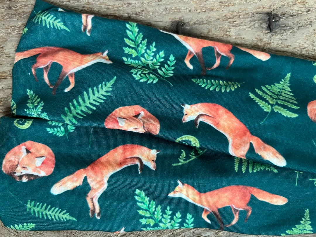 Red Fox Headband, Fox Headband, Fern Headband, Fox and Ferns, Red Fox ...