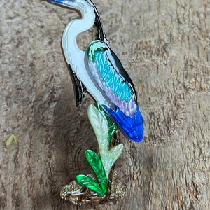 Great Blue Heron Ornament, Heron Ornament, Heron Brooch, Great Blue ...