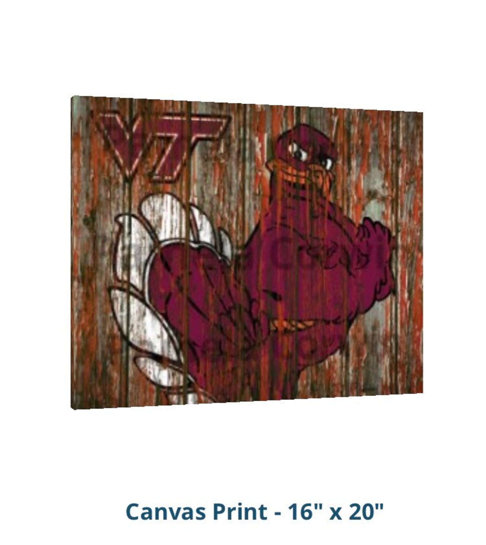 Virginia Tech Wall Decor: Virginia Tech Rustic Art Virginia | Etsy