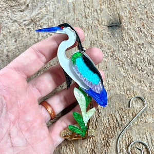 Great Blue Heron Ornament, Heron Ornament, Heron Brooch, Great Blue ...