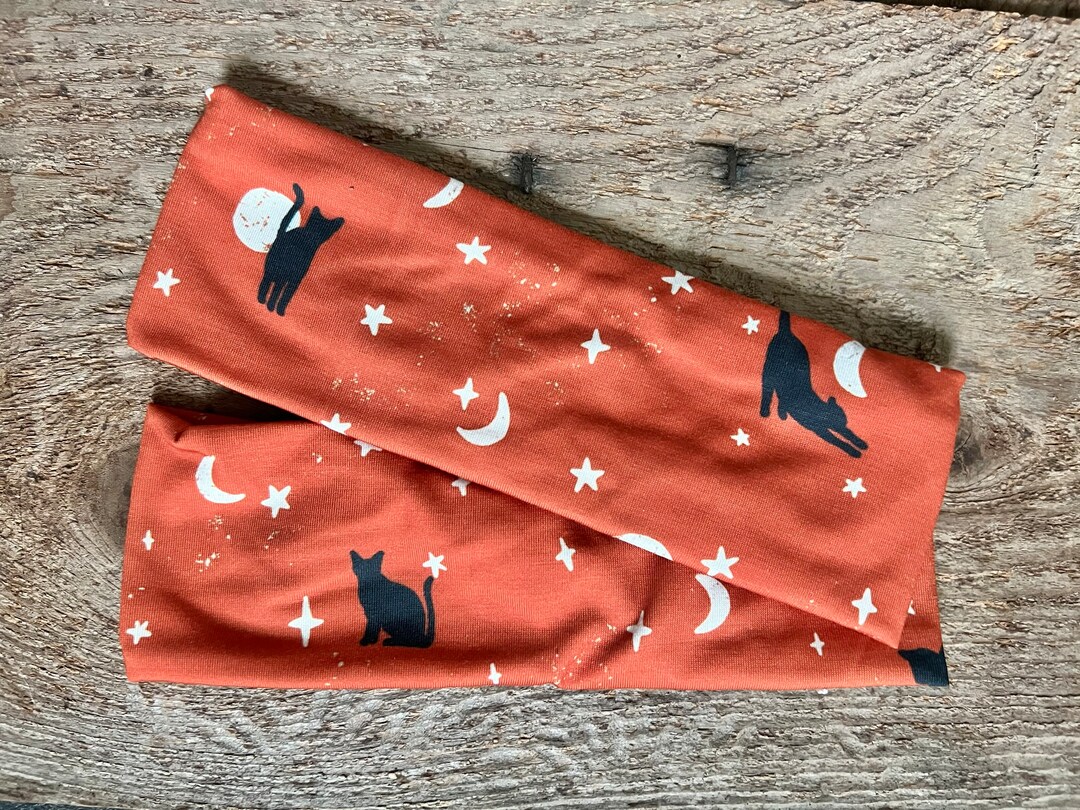 Moon and Cat Headband, Black Cat Headband, Cat Headband, Halloween ...