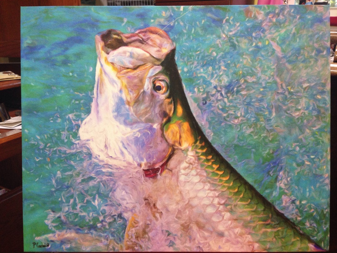 Tarpon Painting, Tarpon Art, Tarpon Fly Fishing, Fly Fishing for Tarpon ...