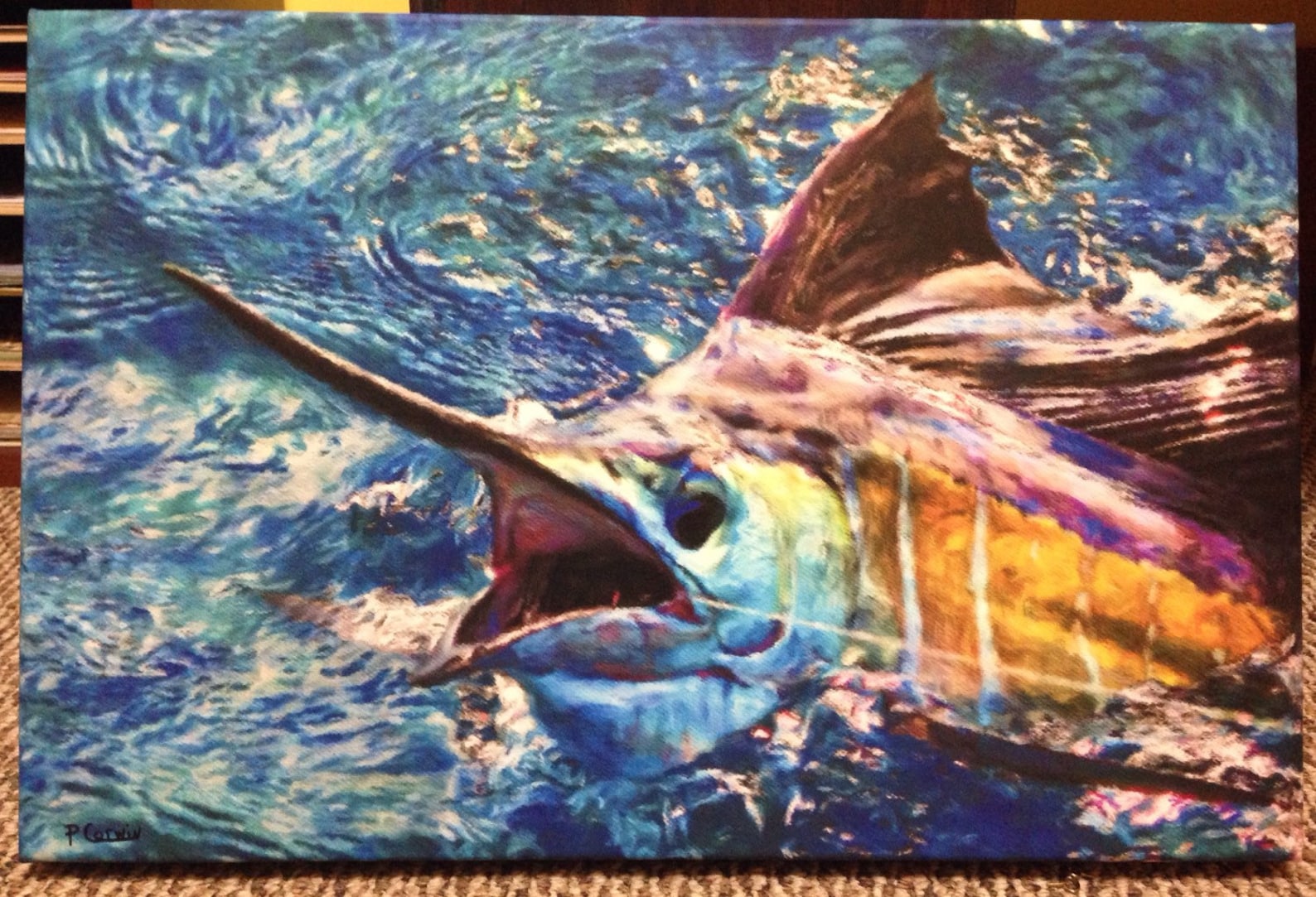 Sailfish Painting Print on Canvas: Sailfish Art Sailfish - Etsy