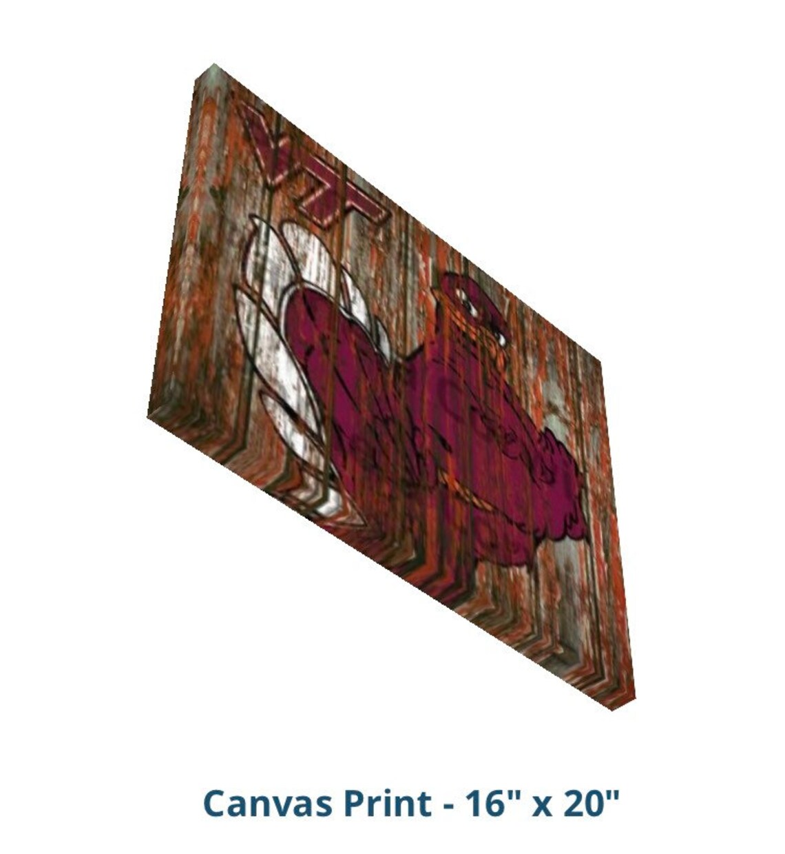 Virginia Tech Wall Decor: Virginia Tech Rustic Art Virginia | Etsy