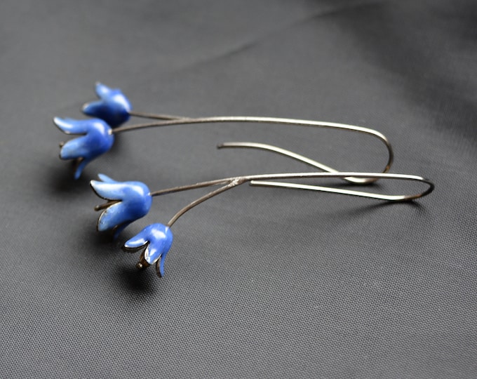Eco Friendly Blue Bells Earrings - Etsy