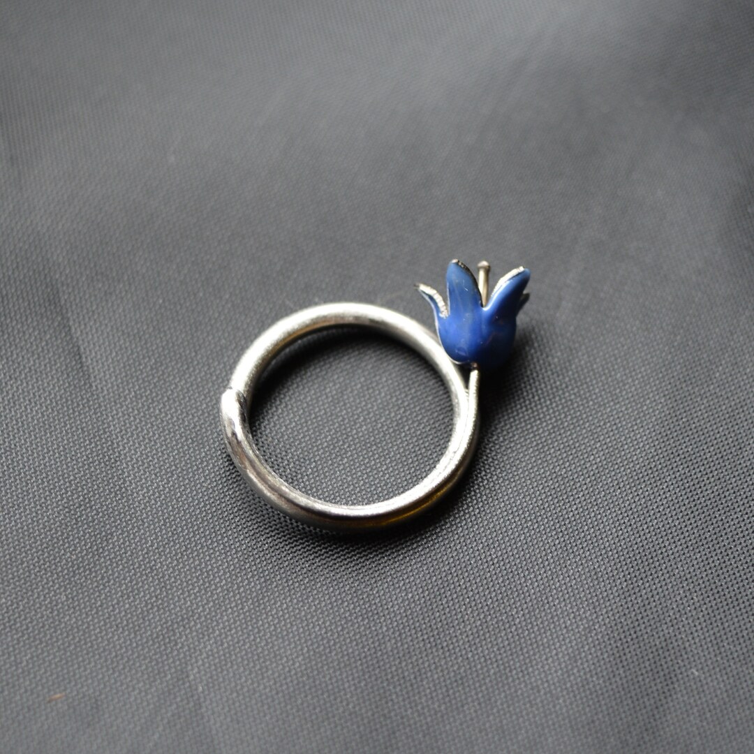 Eco Friendly Blue Bell Ring - Etsy