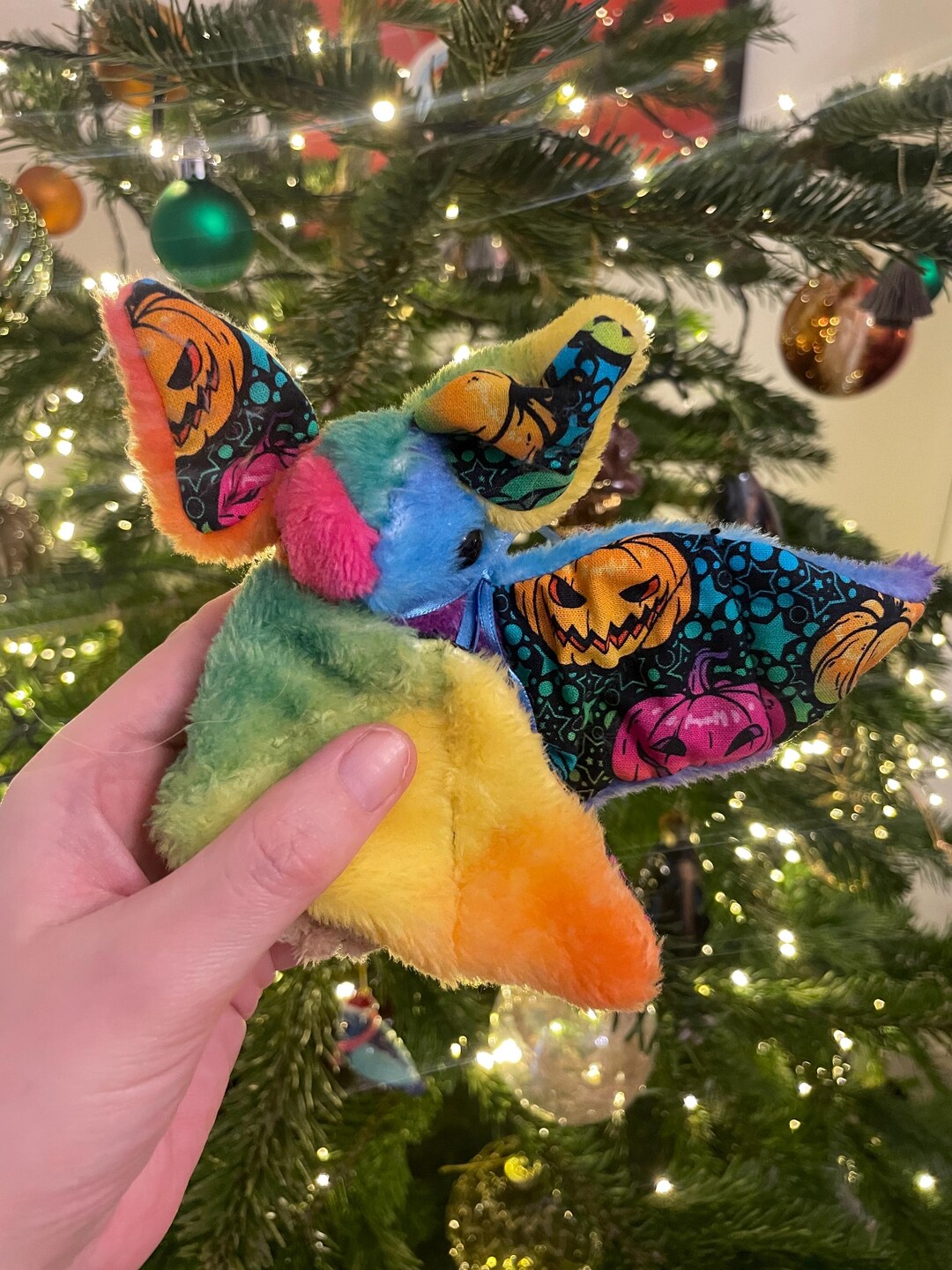 Bat Plush, Bat Teddy, Christmas Decoration, Desk Companion, Christmas ...