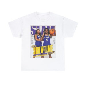 Angel Reese and Flau'jae Johnson LSU Tigers WNBA Slam Cover Tee Shirt ...