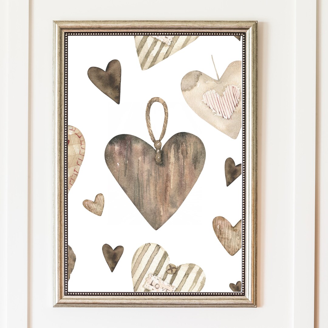Vintage Watercolor Valentine, Printable Digital Download, Watercolor ...