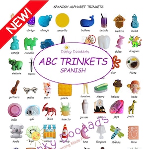 SPANISH ALPHABET - 111 Pc - for Sensory Bins, Education, Games, ABC, I ...