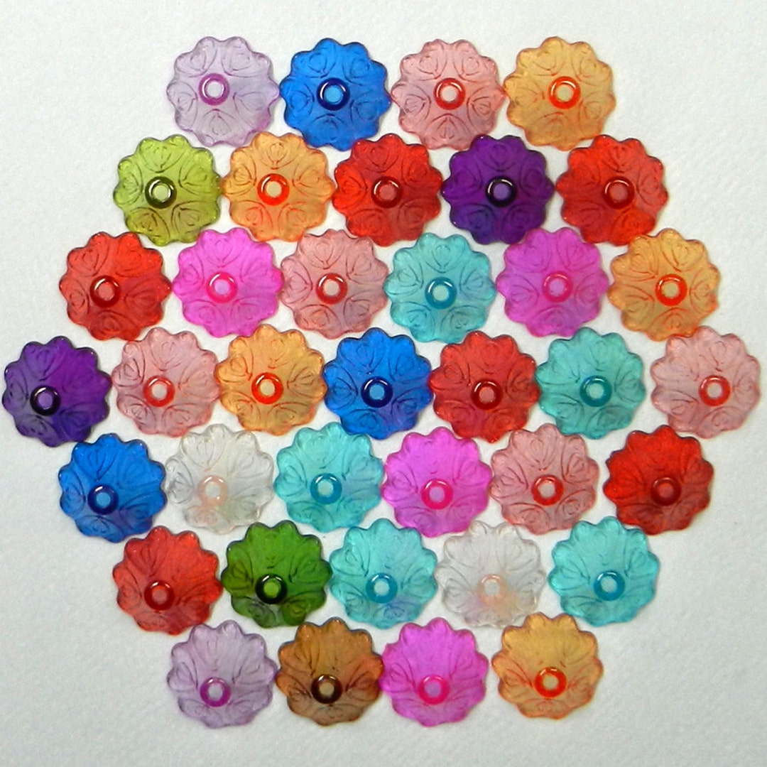 Acrylic Bead End Caps for Jewelry Findings - Etsy