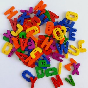 26 ABC Buttons, Alphabet Buttons, Letters, 25mm Letters for Craft ...