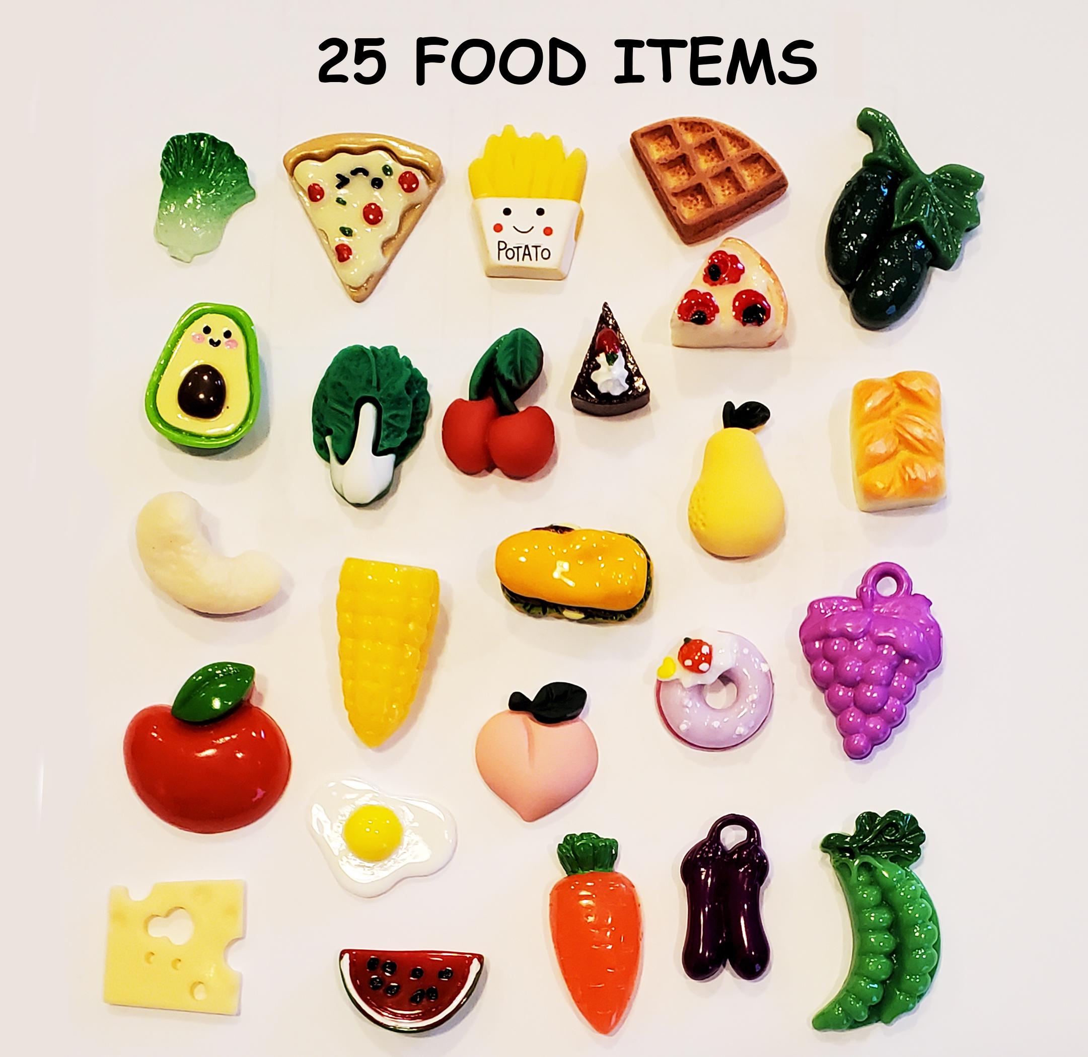 FOOD TRINKETS, 25 to 50 Food Items, Miniature Food, Food Toys, Dinky ...