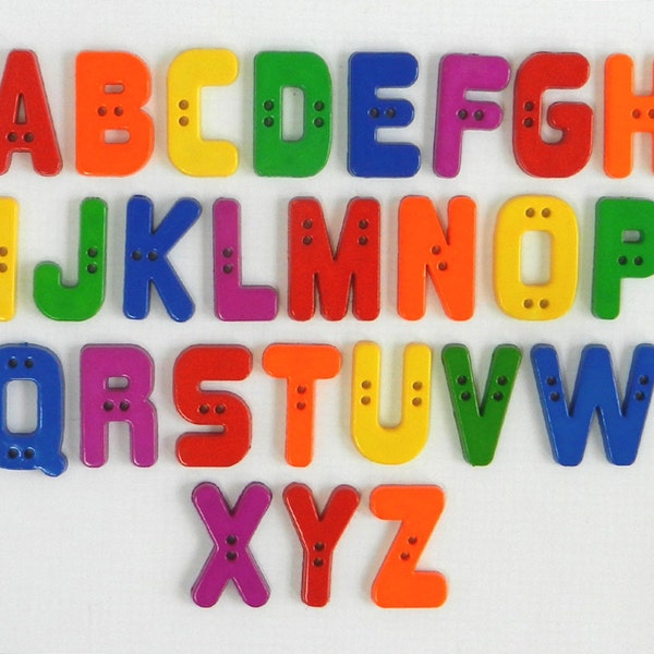 Alphabet Buttons - Etsy