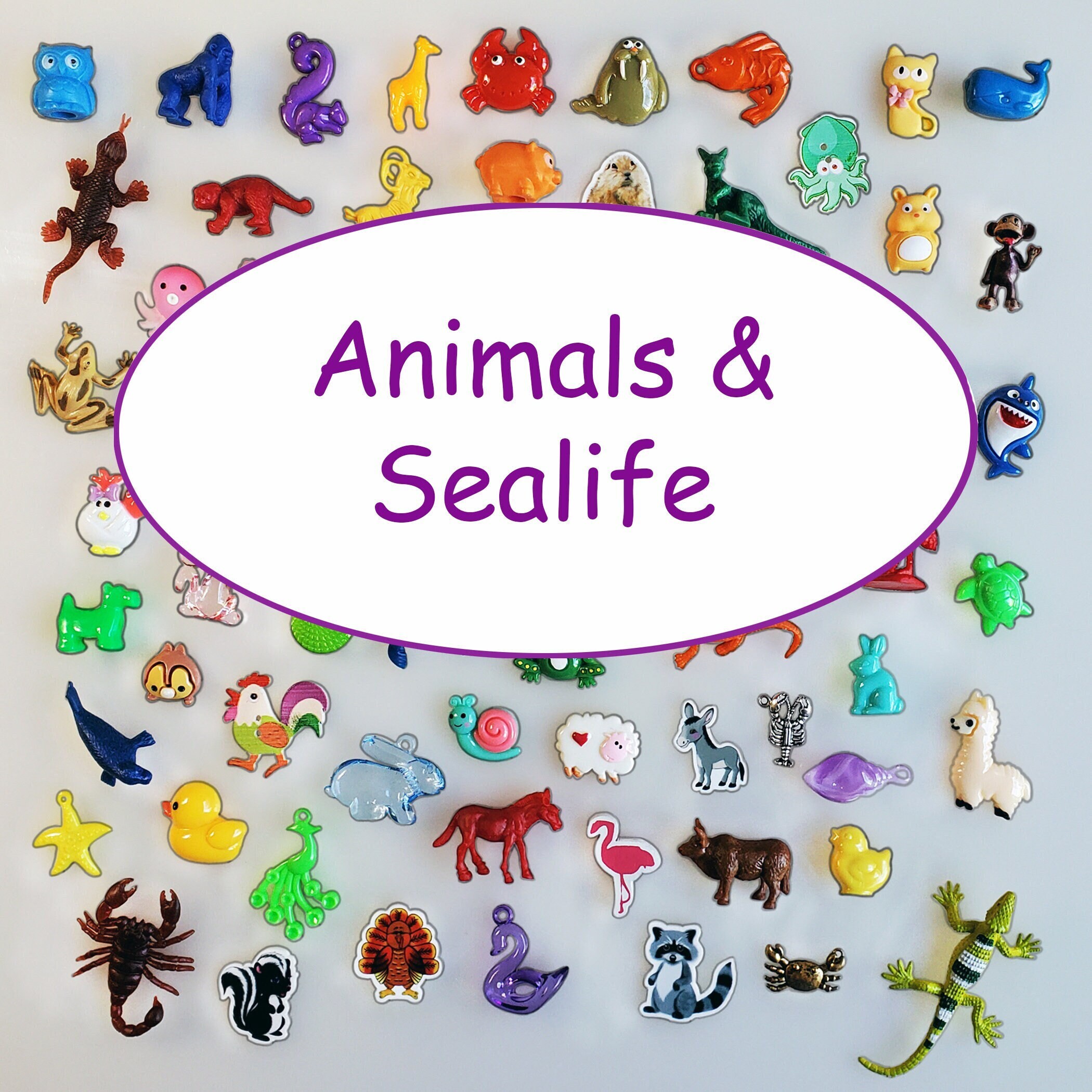 ANIMALS & SEA LIFE 40 Trinkets for I Spy Bags Sorting - Etsy