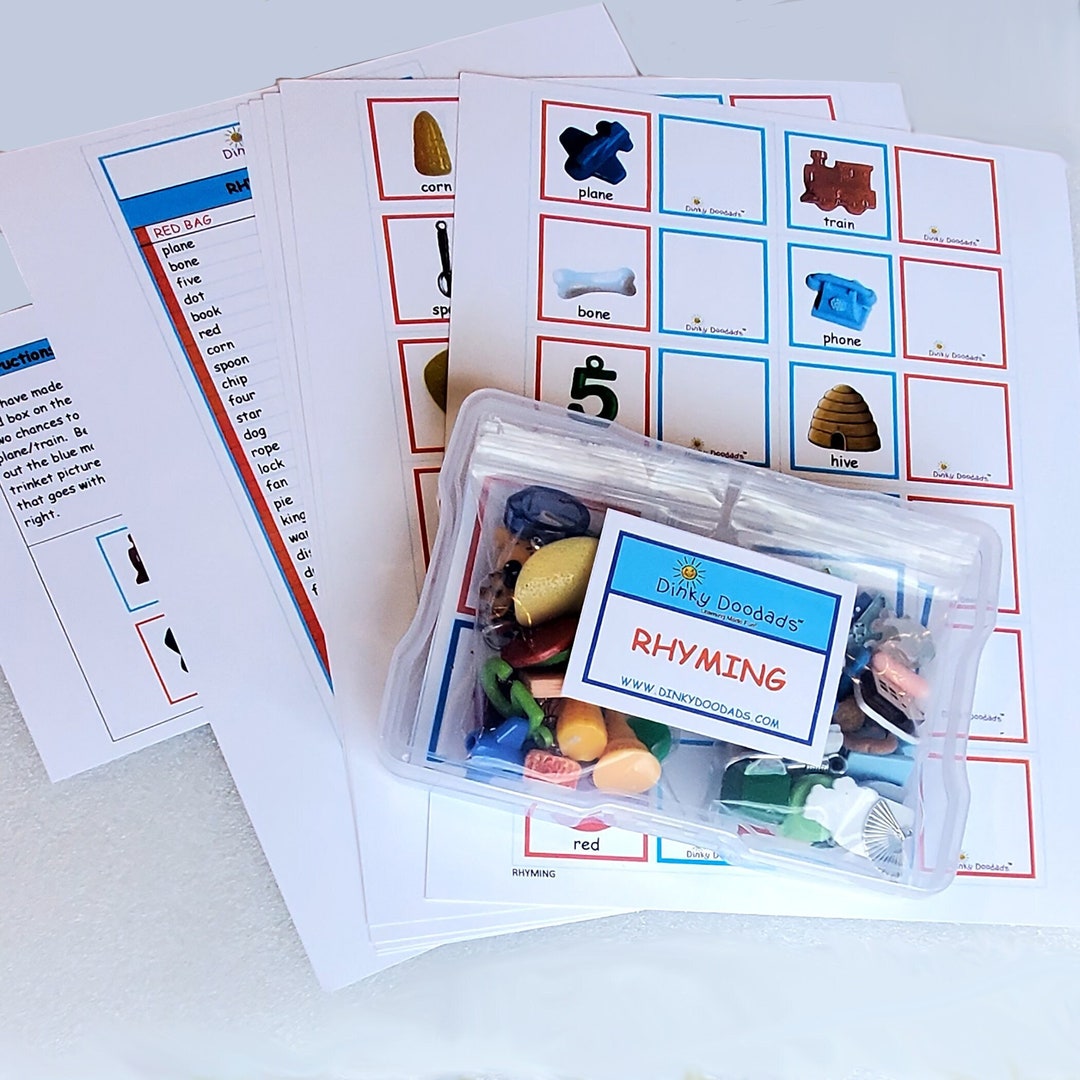 RHYMING TRINKETS-60 Trinkets-30 Rhyming Sets-mini Objects-downloadable ...
