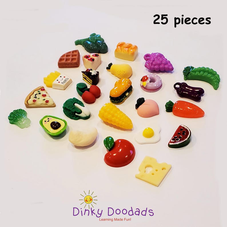 FOOD TRINKETS, 25 to 50 Food Items, Miniature Food, Food Toys, Dinky ...