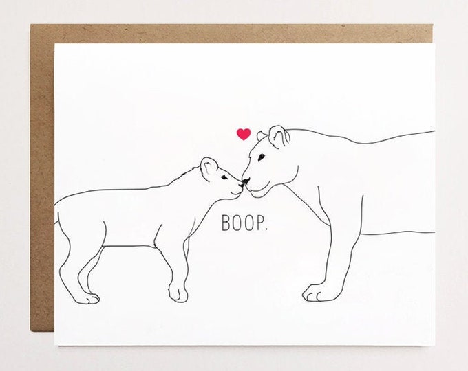 Lion Mother's Day Card, Lion Mom Birthday Card, New Baby Card, New Mom ...