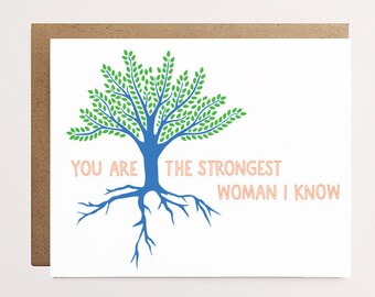 Strong Woman Card | Etsy
