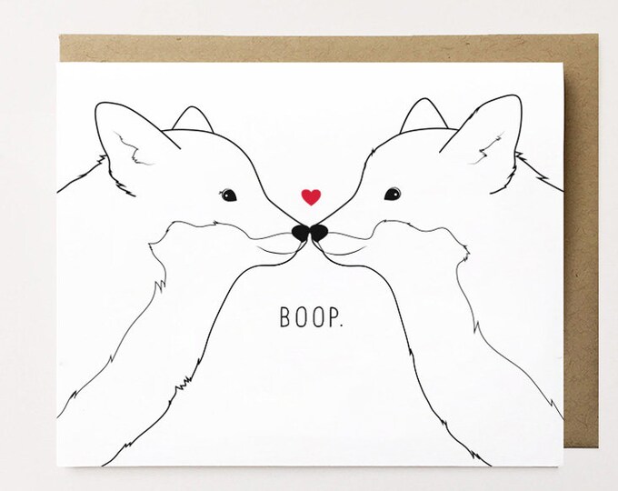 Fox Love Card, Cute Fox Anniversary Card, Fox Birthday Card for Him ...
